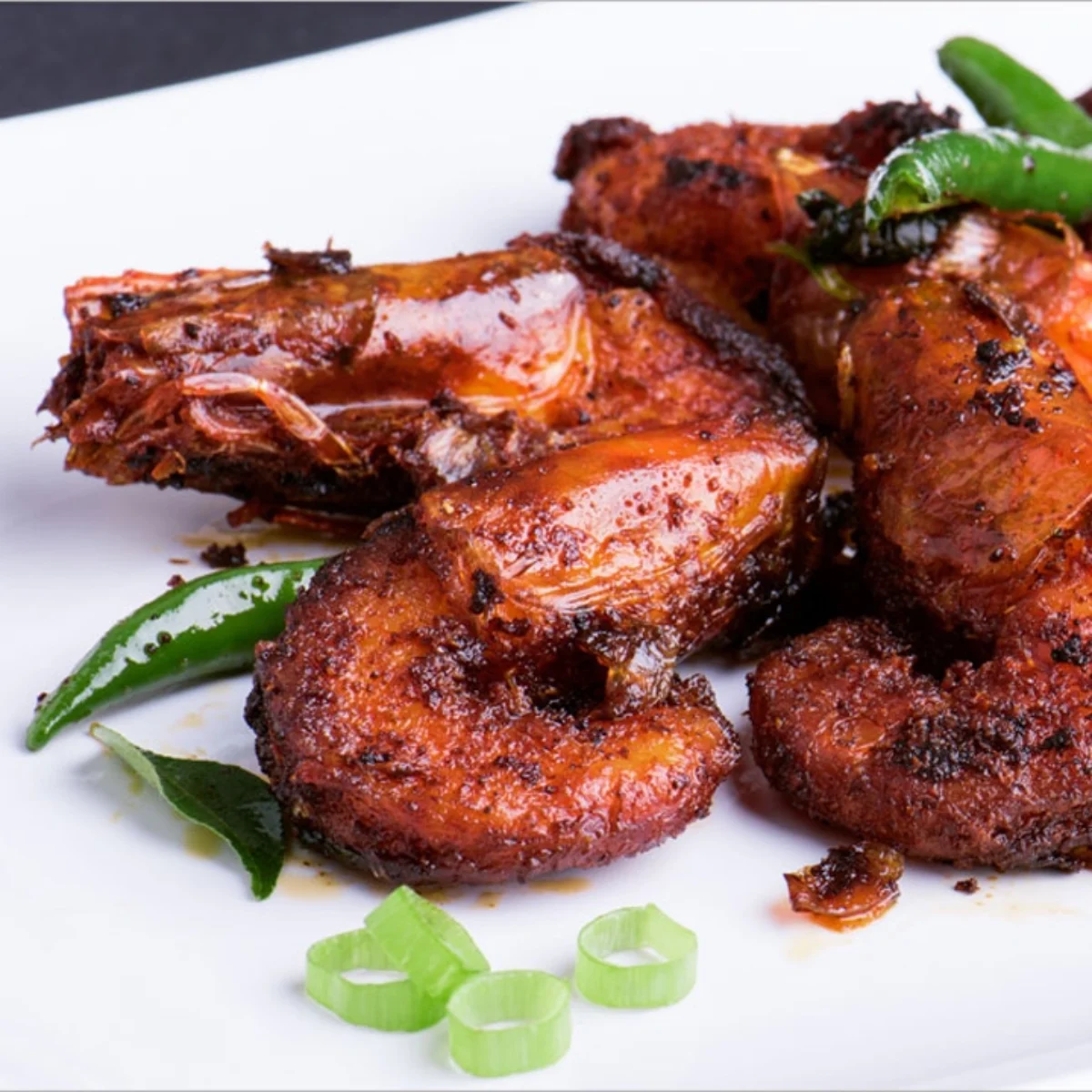 Tiger Prawns Fry Tiger Prawns In Garlic Ginger Soy Sauce